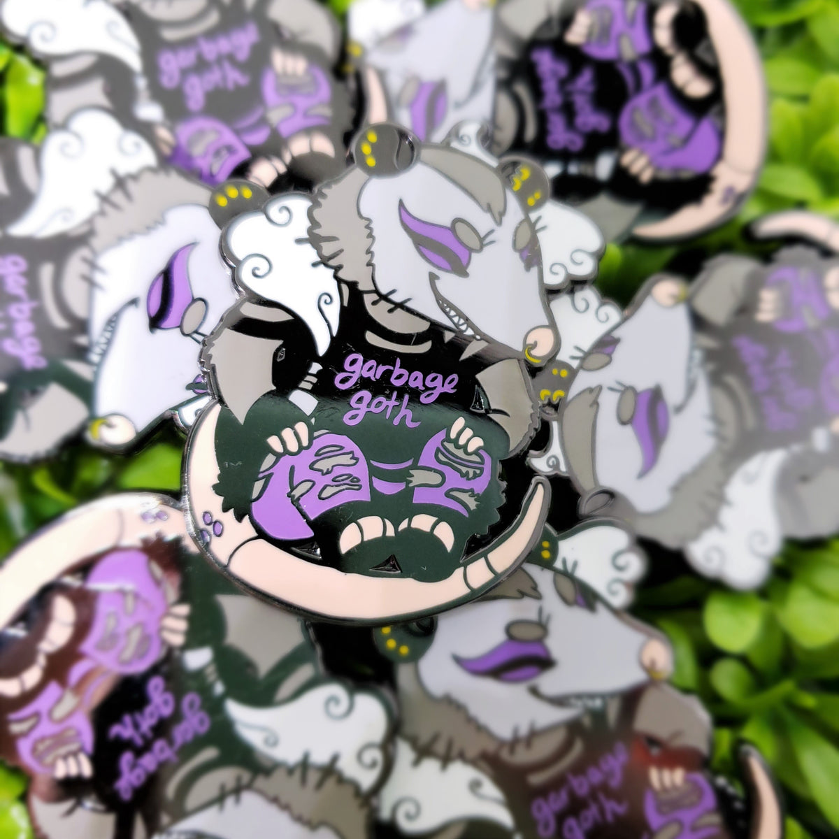 Garbage Goth Punk Animal Enamel Pin – Fresh Hot Flavors