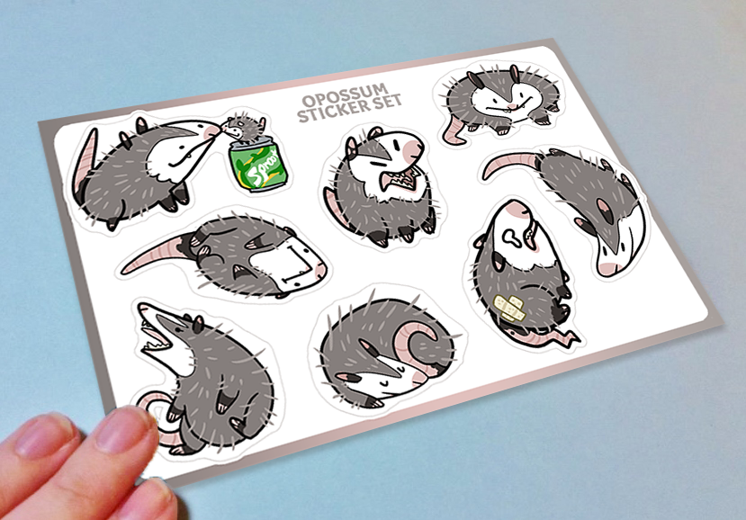Opossums Sticker Sheet – Fresh Hot Flavors